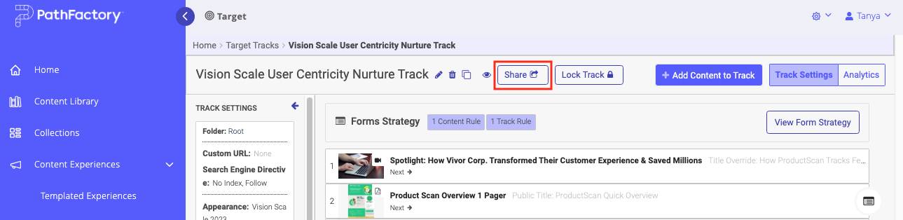 Using a Content Track as an Eloqua Confirmation Page - PathFactory