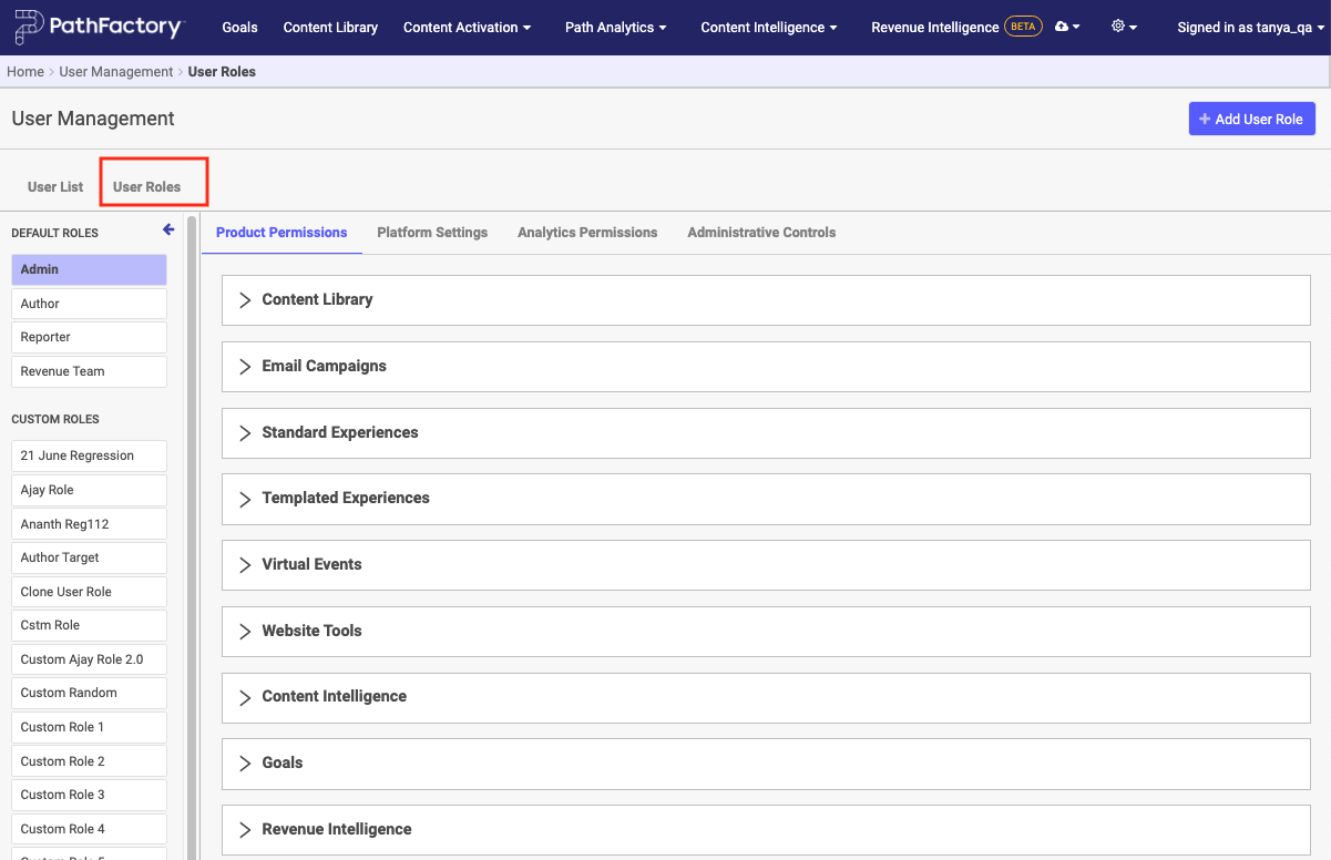 How to Configure Permissions and Governance for Custom Roles - PathFactory