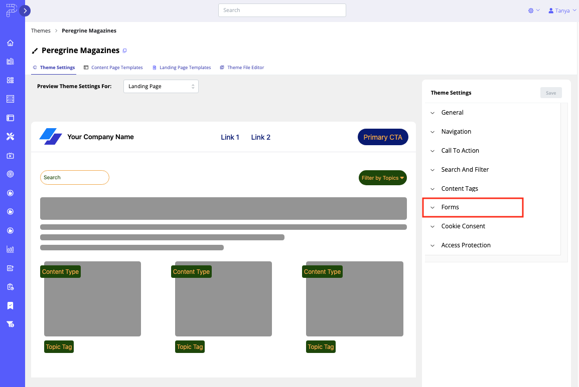 How To Configure Visual And Text Styling To Forms In Templated Experiences Theme Settings